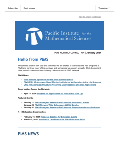 PIMS Connection January 2024 | PIMS - Pacific Institute for the ...